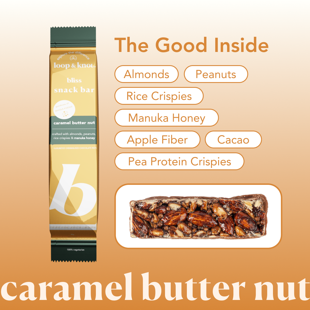 Bliss Snack Bar | Caramel Nut Butter – LoopandKnot