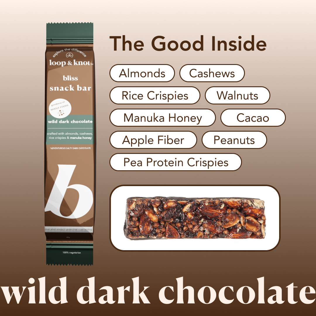 Bliss Snack Bar | Wild Dark Chocolate – LoopandKnot